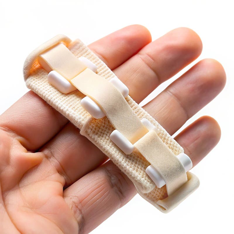 Plastic Finger Splint with Adjustable Straps Stock Illustration ...
