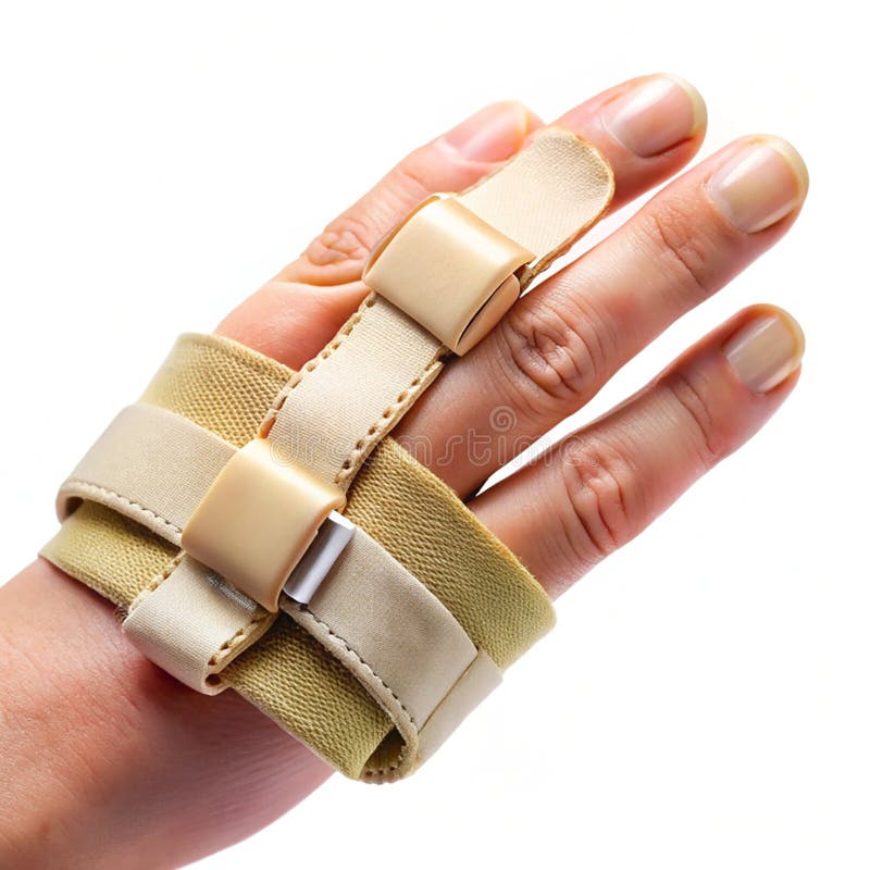 Plastic Finger Splint with Adjustable Straps Stock Illustration ...