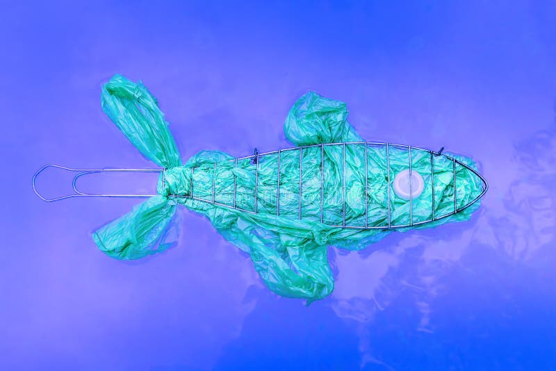 Plastic Fish in the Water, Concept of Environmental Pollution with ...