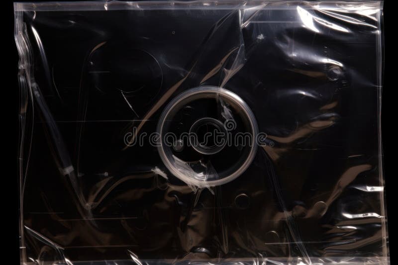 Plastic Flat Film Texture, Black Background. AI Generated Stock ...