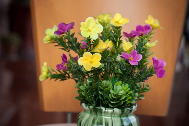 Plastic flower in vase stock image. Image of design, leaf - 49054805