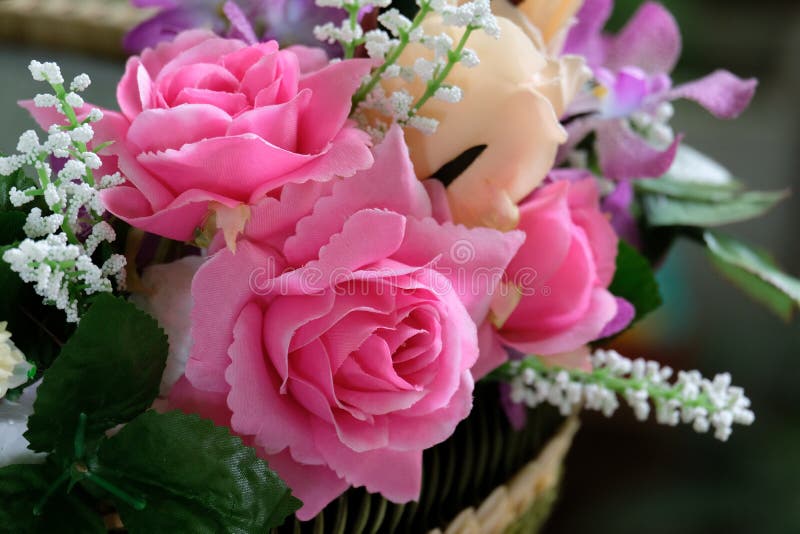 Plastic flowers stock photo. Image of bunch, gerber - 164146830