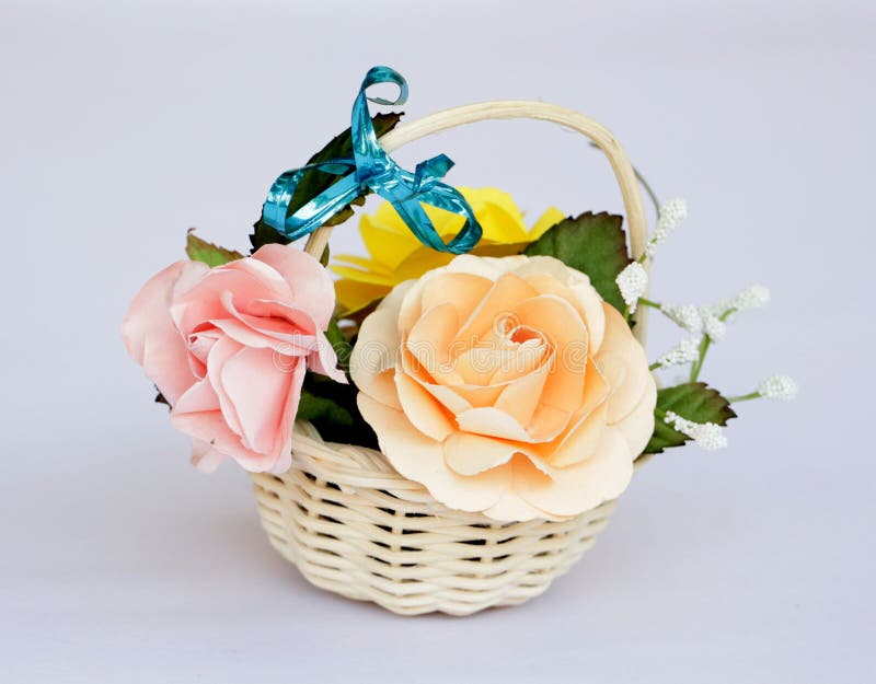 Plastic flowers stock image. Image of roses, baskets - 37344971