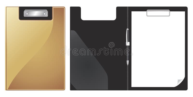 Plastic folder with clip stock vector. Illustration of isolated - 35588870