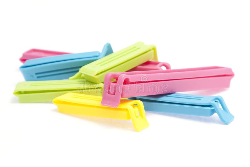 Plastic food bag clips stock image. Image of color, food - 91286993