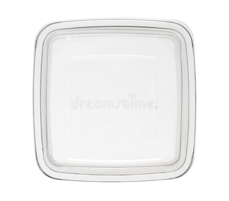 Plastic Food Box Disposable Top View Stock Photo - Image of container ...