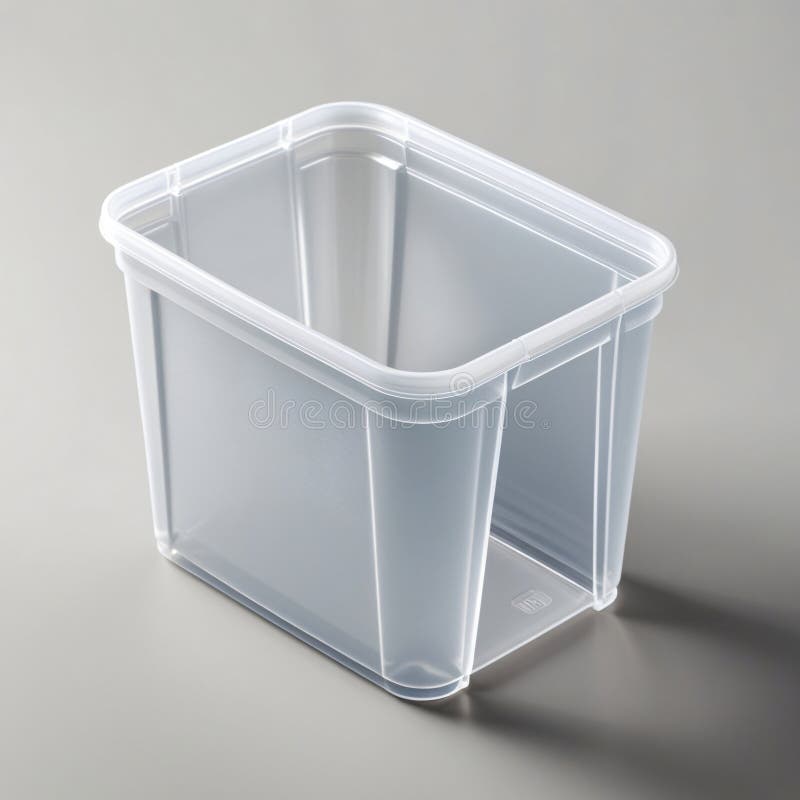 Plastic Food Box Disposable Top View (with Clipping Path) Isolated on ...