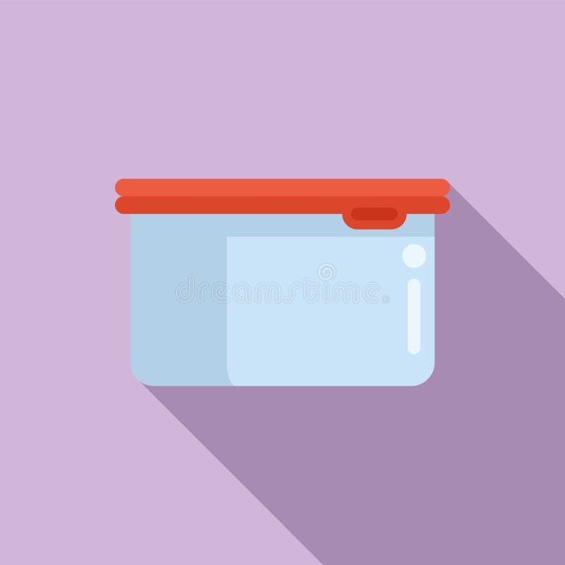 Plastic Food Box Icon Flat Vector. Fast Food Stock Vector ...