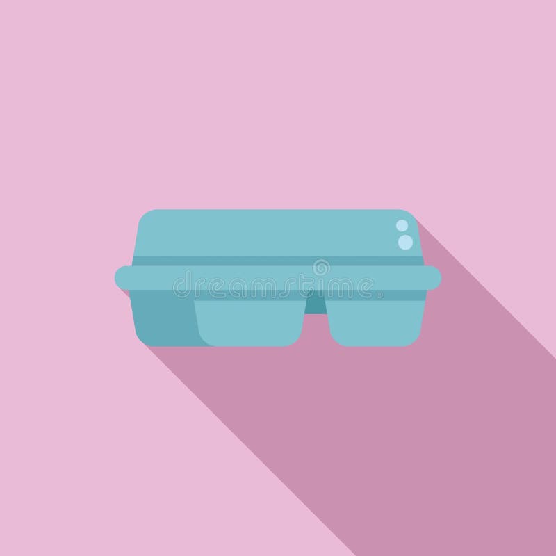 Plastic Food Box Icon Flat Vector. School Lunch Stock Vector - Illustration of drink, snack ...