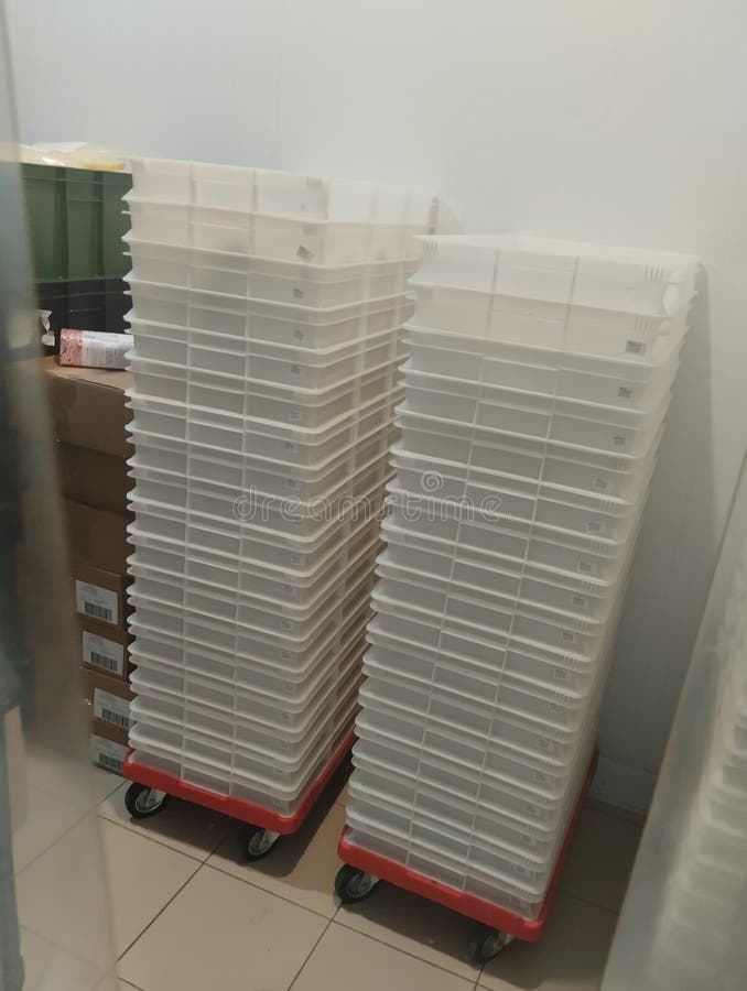 Plastic Food Boxes in Manufacturing Stock Image - Image of protein ...