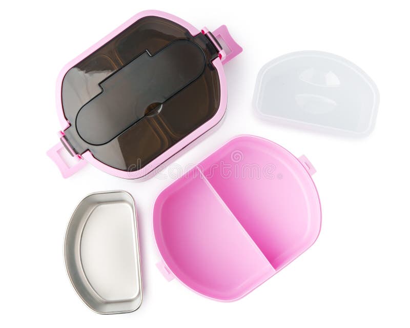 Plastic Food Container Isolated on White Background Stock Photo - Image ...