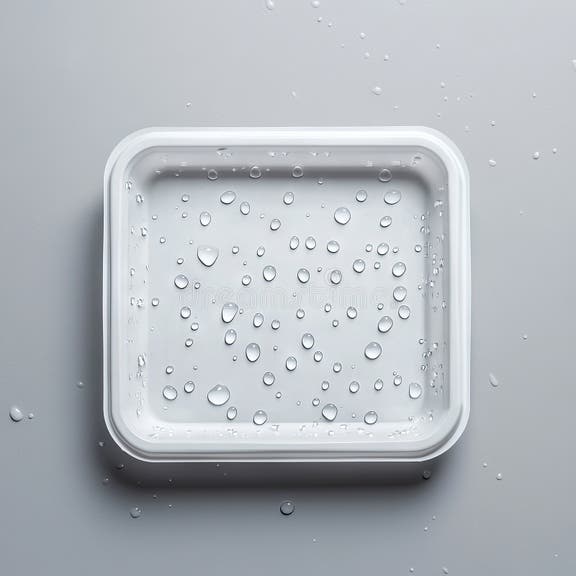 Plastic Food Container with Rippled Sides in White Stock Photo - Image ...