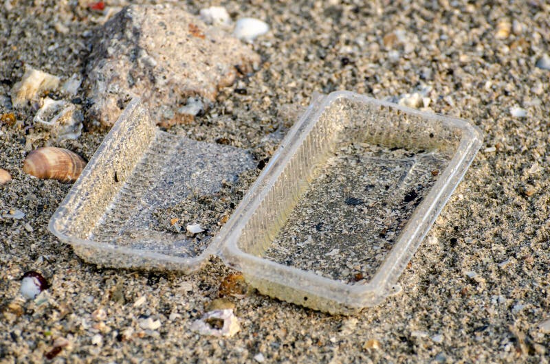 Plastic Food Container Throw Stock Image - Image of dirty, plastic ...