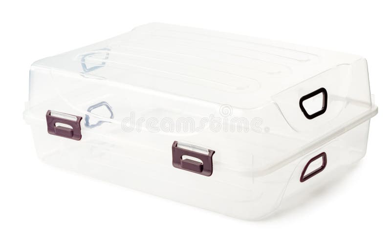 Plastic Food Containers Isolated on White Background Stock Image ...