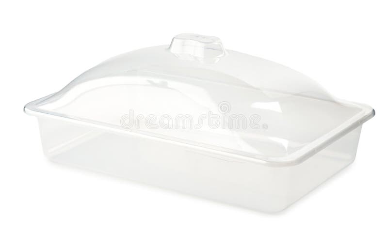 Plastic Food Containers Isolated on White Background Stock Image ...