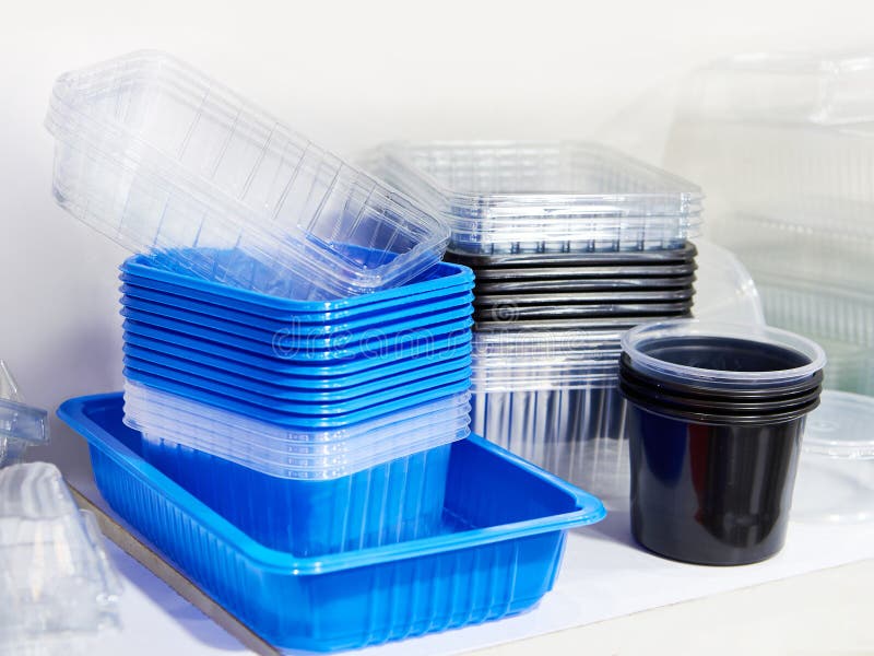 Plastic Food Disposable Containers Stock Photo - Image of package ...