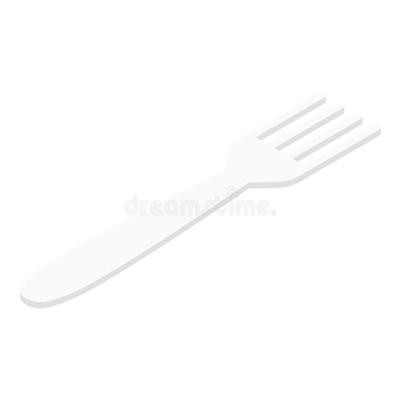 Plastic Fork Icon, Isometric Style Stock Vector - Illustration of color ...