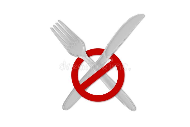 Plastic Fork and Knife with Restriction Sign - Stop Plastic Cutlery ...