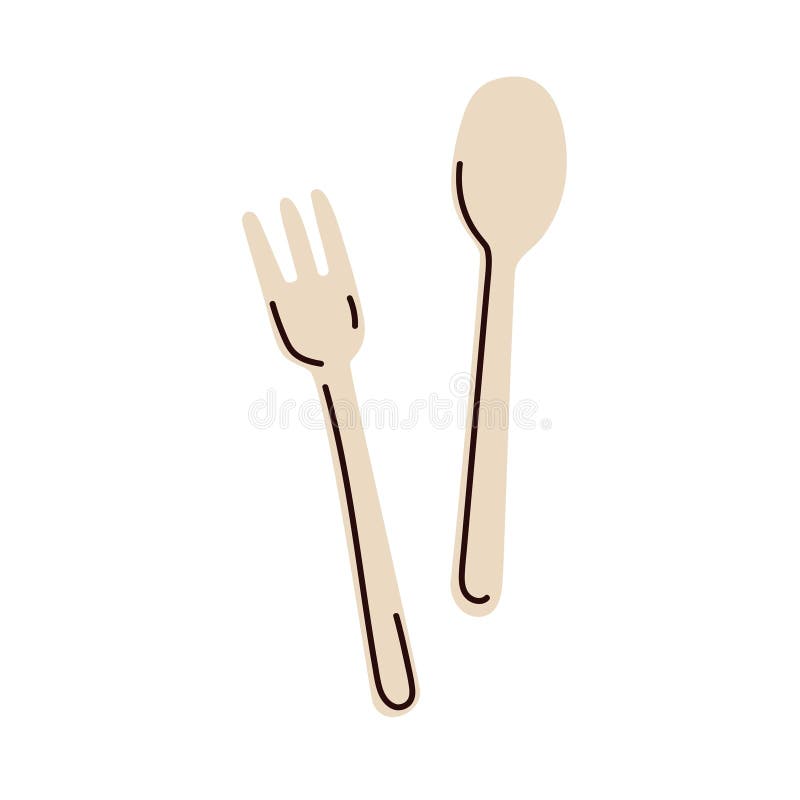Plastic Fork, Spoon. Disposable Utensil, Flatware Waste. Single-use ...