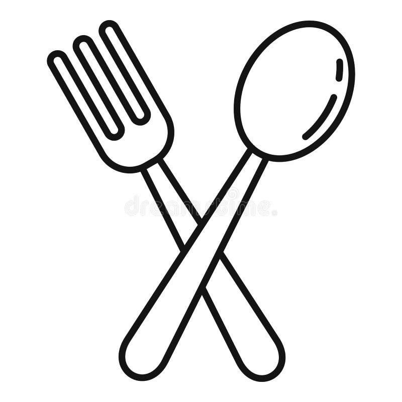 Plastic Fork Spoon Icon, Outline Style Stock Vector - Illustration of ... Plastic Fork Spoon Icon, Outline Style Stock Vector - Illustration of ...