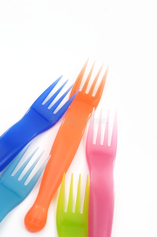 Plastic forks stock photo. Image of cutlery, colors, isolated - 2559228