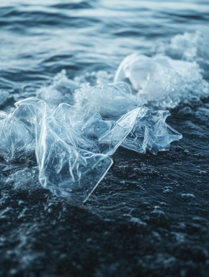 Plastic Fragments Washed Ashore in Ocean Waves Highlight Marine ...