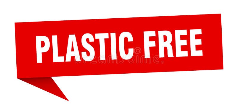 Plastic Free Banner. Plastic Free Speech Bubble Stock Vector ...