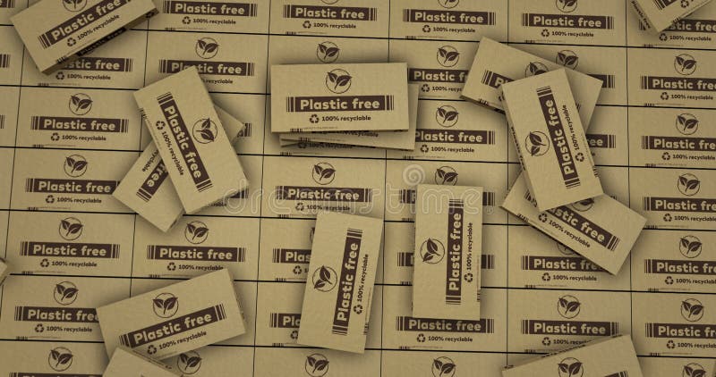 Plastic Free and Eco Friendly Pack Animation Stock Video - Video of ...