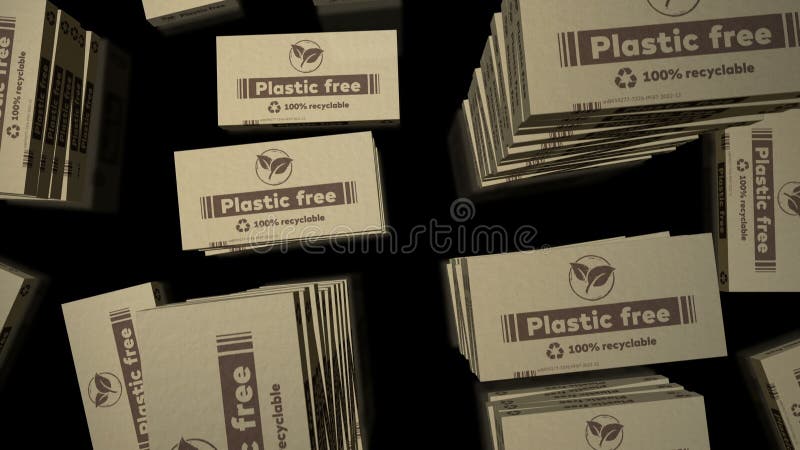 Plastic Free and Eco Friendly Pack Loop Animation Stock Video - Video ...