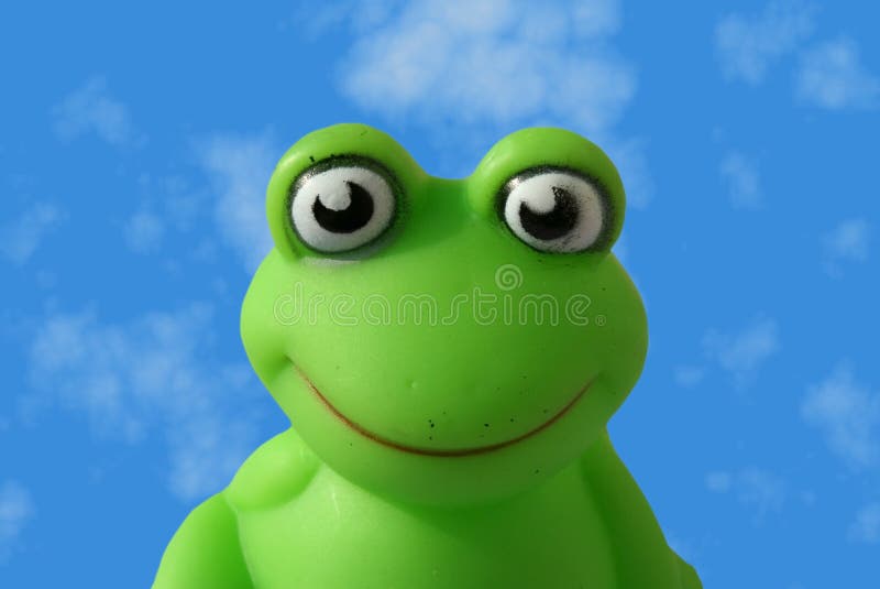 Cute Plush Frog Face stock image. Image of happiness, closeup - 3927833