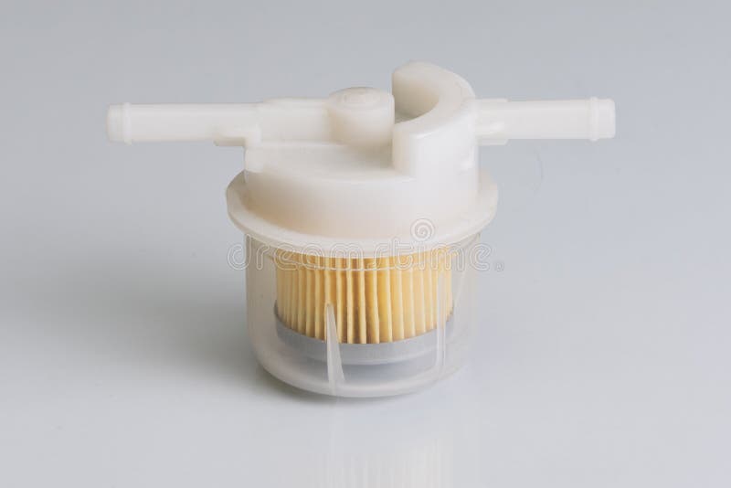 Plastic Fuel Filter for Diesel and Gasoline Engines on a White ...