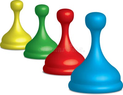 Plastic Game Pieces stock vector. Illustration of yellow - 3729494