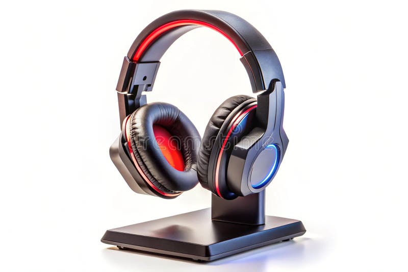 Plastic Gaming Headset Stand with LED Lighting Stock Illustration ...