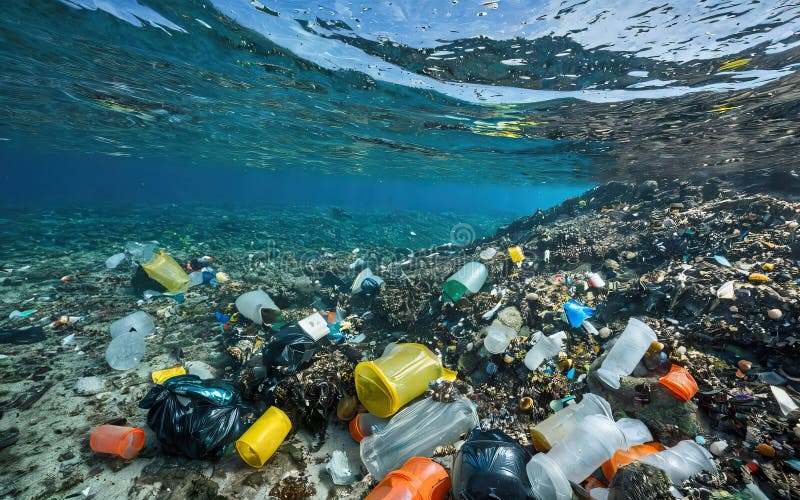 Plastic Garbage at the Bottom of the Ocean, Environmental Pollution ...