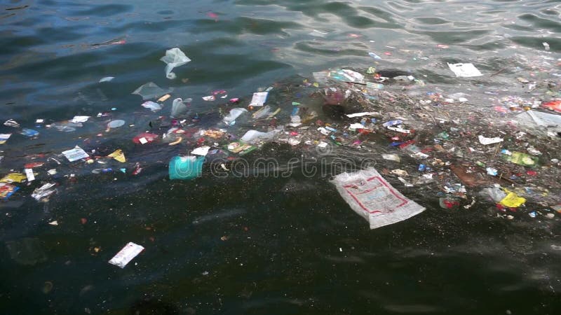 Plastic Garbage Floating on the Sea Stock Video - Video of hazard ...
