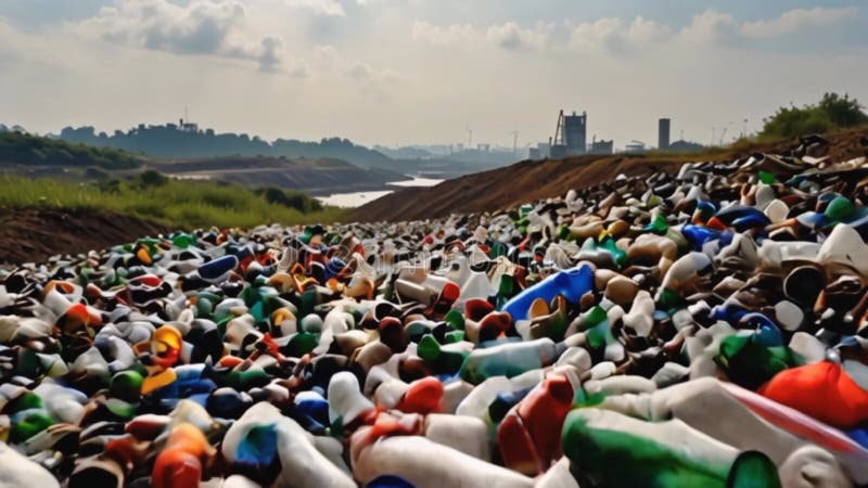 Plastic Garbage Heaps Environmental Pollution Concept Generative Al ...