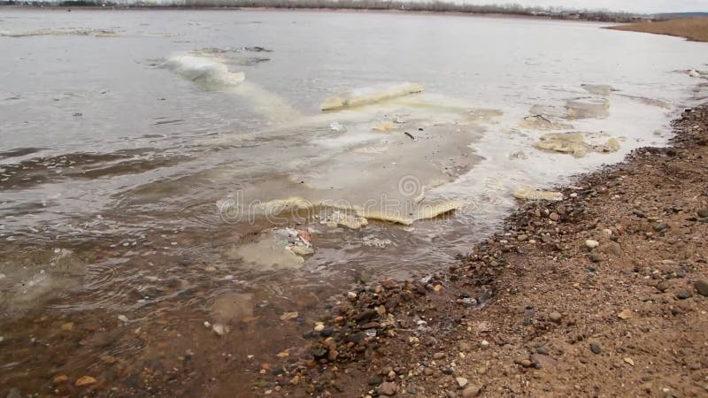 Plastic Garbage Pollution of the River Bank. Container, Bags and Other ...