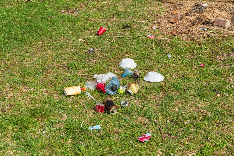 Garbage Scattered on the Floor in the Entrance of the House Stock Photo ...