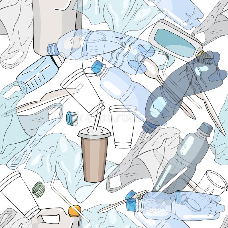 Waste Separate Collection Recycling Pattern Stock Illustrations – 92 ...