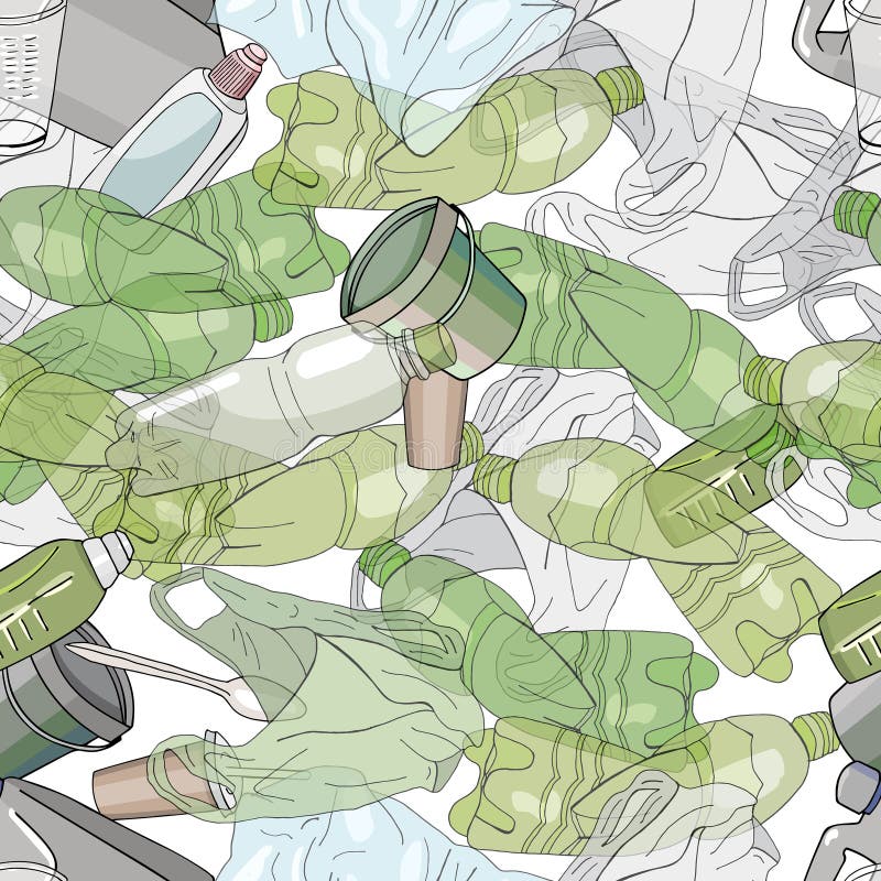 Waste Separate Collection Recycling Pattern Stock Illustrations – 92 ...