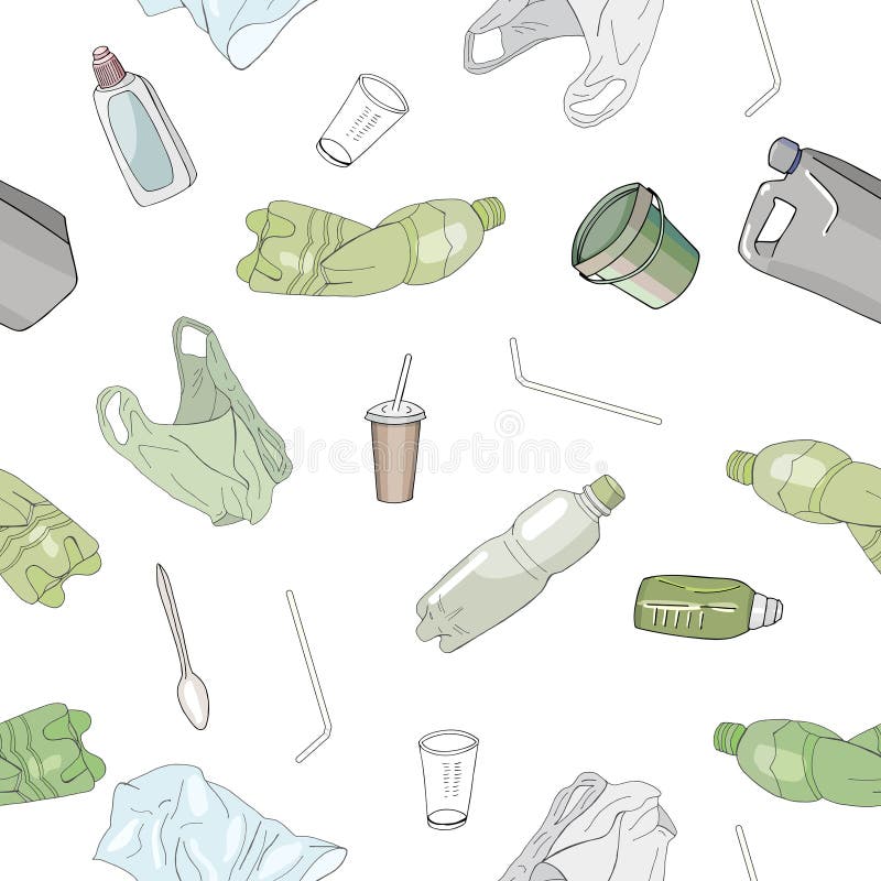 Waste Separate Collection Recycling Pattern Stock Illustrations – 92 ...