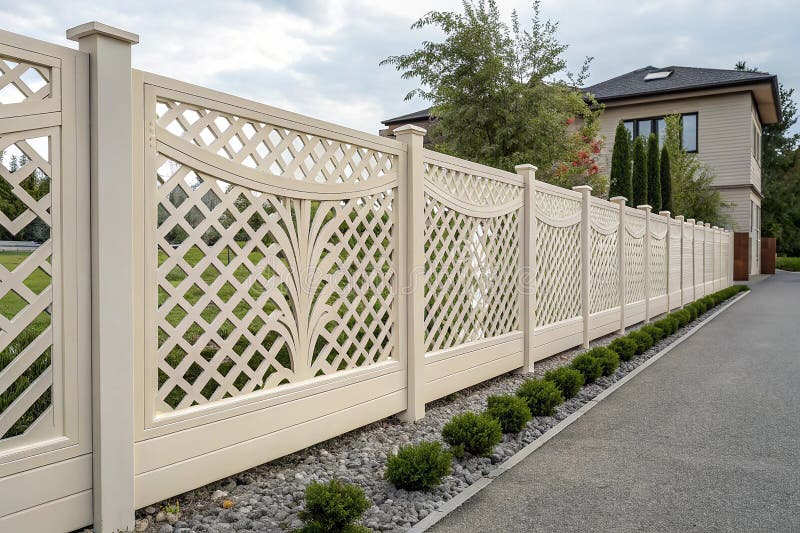 Plastic Garden Fence with Interlocking Design Stock Illustration ...