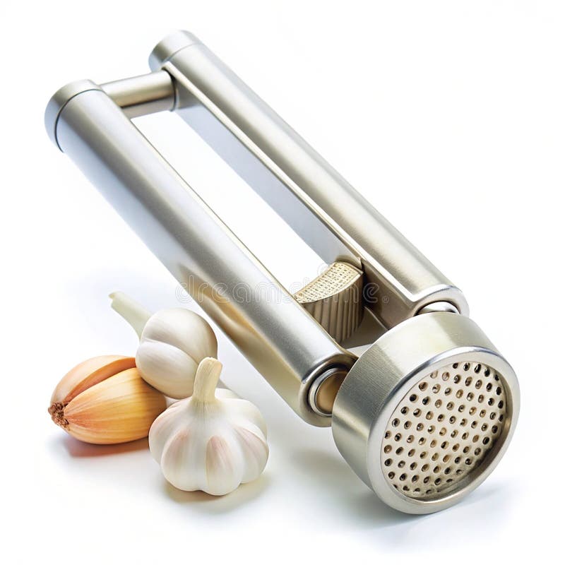 Plastic Garlic Press with Ergonomic Handle Stock Illustration ...
