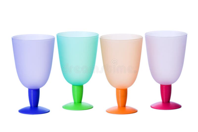 Plastic glas 2 stock foto. Image of geïsoleerd, ontruim - 2241542