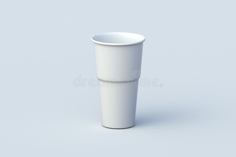 Plastic Glass for Beer on Orange Background. Empty Disposable Opaque ...