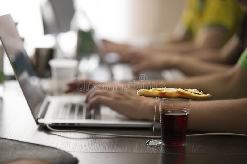 Food programmer stock image. Image of lunch, office - 113790689