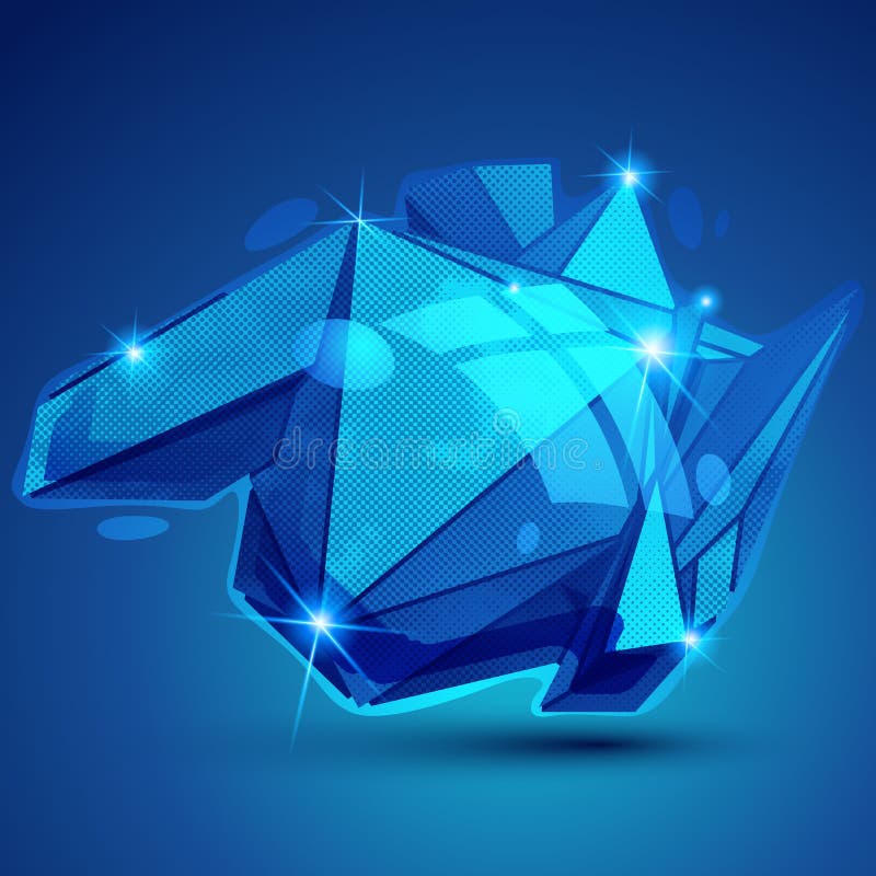 Plastic Grain Dimensional Object Created from Geometric Figures, Shiny ...