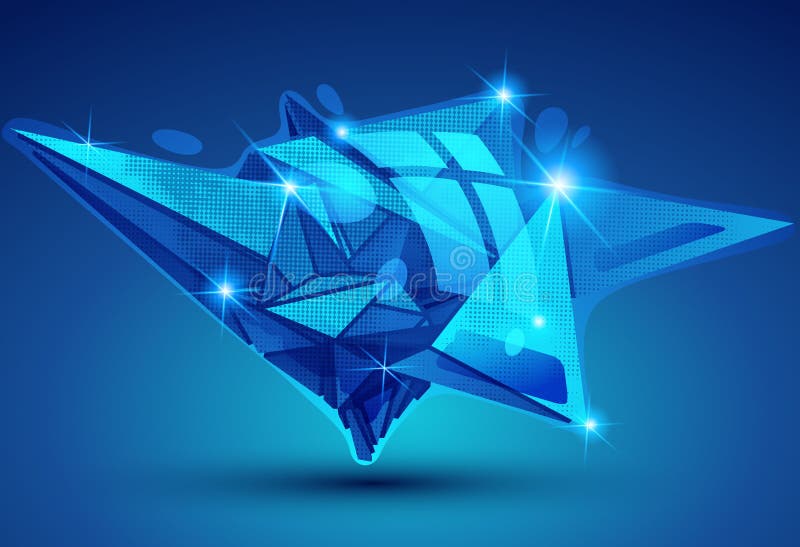 Plastic Grain Dimensional Object Created from Geometric Figures, Shiny ...