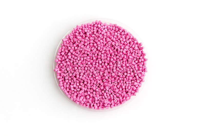 The Plastic Granules. Dye for Polypropylene, Polystyrene Granule Stock ...