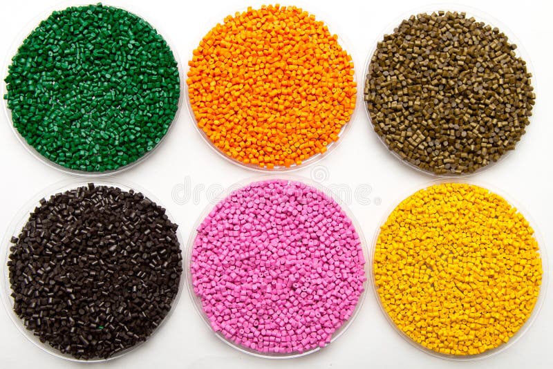 The Plastic Granules. Dye for Polypropylene, Polystyrene Granules into ...